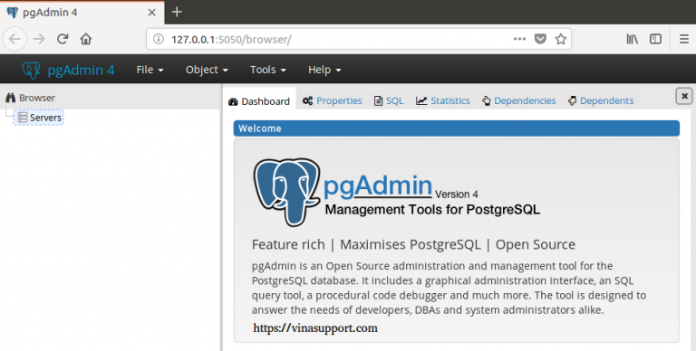 [PostgreSQL Tools] Hướng dẫn cài đặt pgAdmin 4 trên Linux - VinaSupport