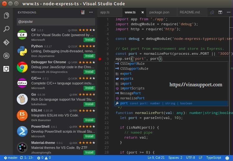 T ng H p Extension N n D ng Cho Visual Studio Code VinaSupport