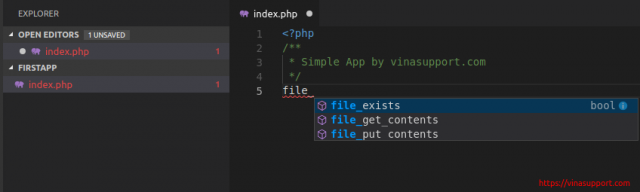 Hướng dẫn lập trình PHP sử dụng Visual Studio Code - VinaSupport