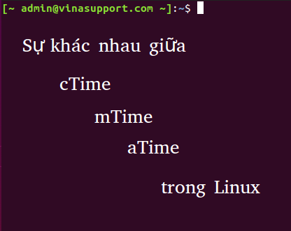 Sự khác nhau giữa mtime, ctime và atime trong Linux/Unix - VinaSupport