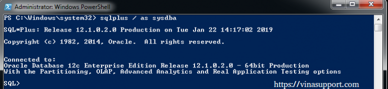 Tạo, gán quyền và kết nối User trên Oracle Database 12C - VinaSupport