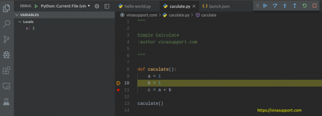 Hướng dẫn lập trình Python với Visual Studio Code - VinaSupport