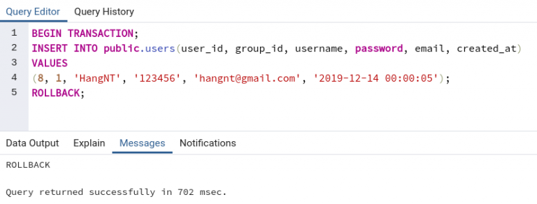 Postgresql Sử Dụng Transactions Trong Postgresql Vinasupport 5255