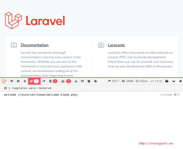 Cài đặt và debug Laravel với Laravel Debugbar - VinaSupport