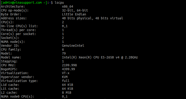 Top 9 lệnh kiểm tra thông số CPU trên Linux - VinaSupport