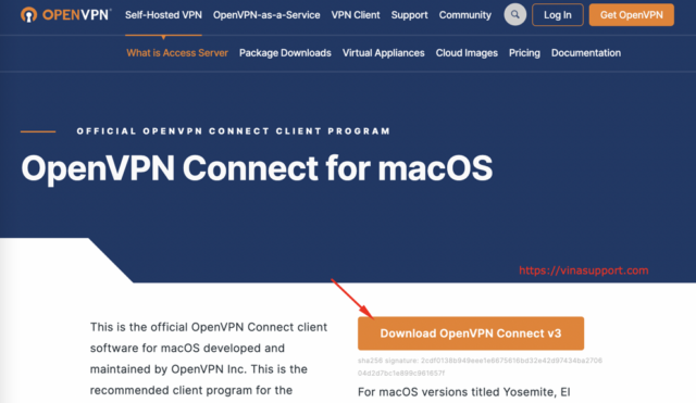 Cài đặt và kết nối OpenVPN Client trên MacOS - VinaSupport