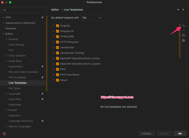 Hướng Dẫn Sử Dụng Live Templates Của Phpstorm Vinasupport 