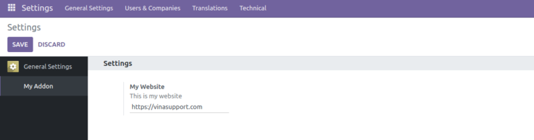 [Odoo] Tạo Setting sử dụng Res Config Settings trong odoo - VinaSupport