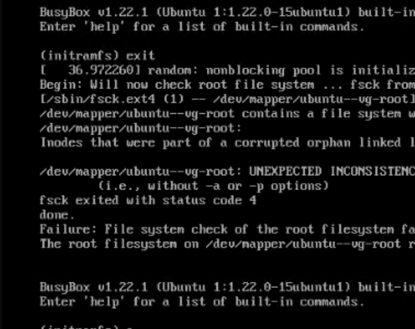 Khắc phục lỗi "Root file system on ... requires manual fsck" - VinaSupport