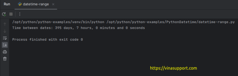 Tính khoảng thời gian giữa 2 datetime trong Python - VinaSupport