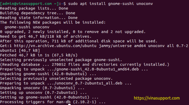 Hướng dẫn Preview - Xem trước file nhanh trên Ubuntu - VinaSupport