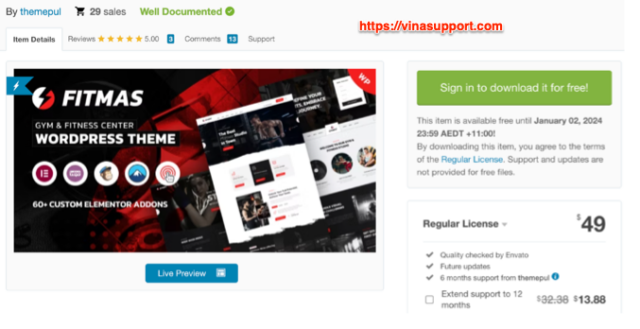 Tổng hợp WordPress Theme miễn phí trên Themeforest